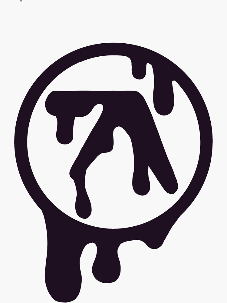 "Melting Aphex Twin symbol" Sticker for Sale by lola-brewster | Redbubble