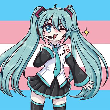 "Trans Hatsune Miku" Sticker for Sale by raspberriemchi | Redbubble