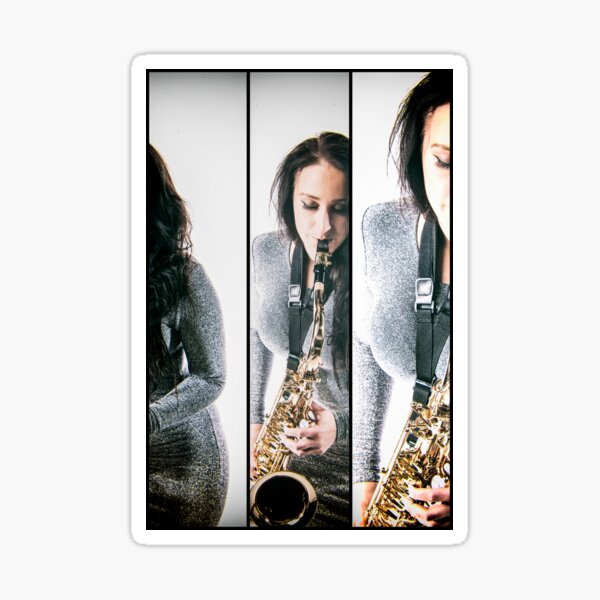 "Sax Lady" Sticker for Sale by ansaharju | Redbubble