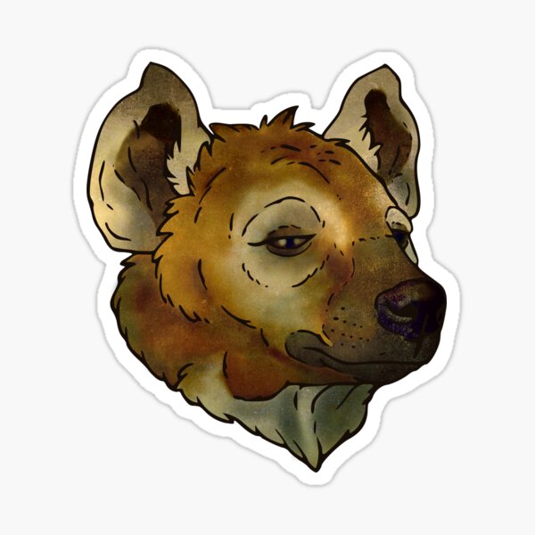 "Hyena" Sticker for Sale by ObviouslyCloe | Redbubble
