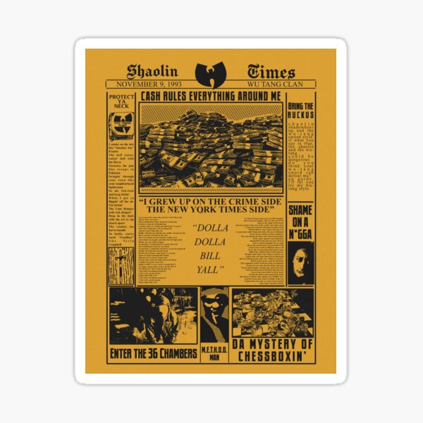 "Enter the 36 chambers " Sticker for Sale by ReekanStruct | Redbubble