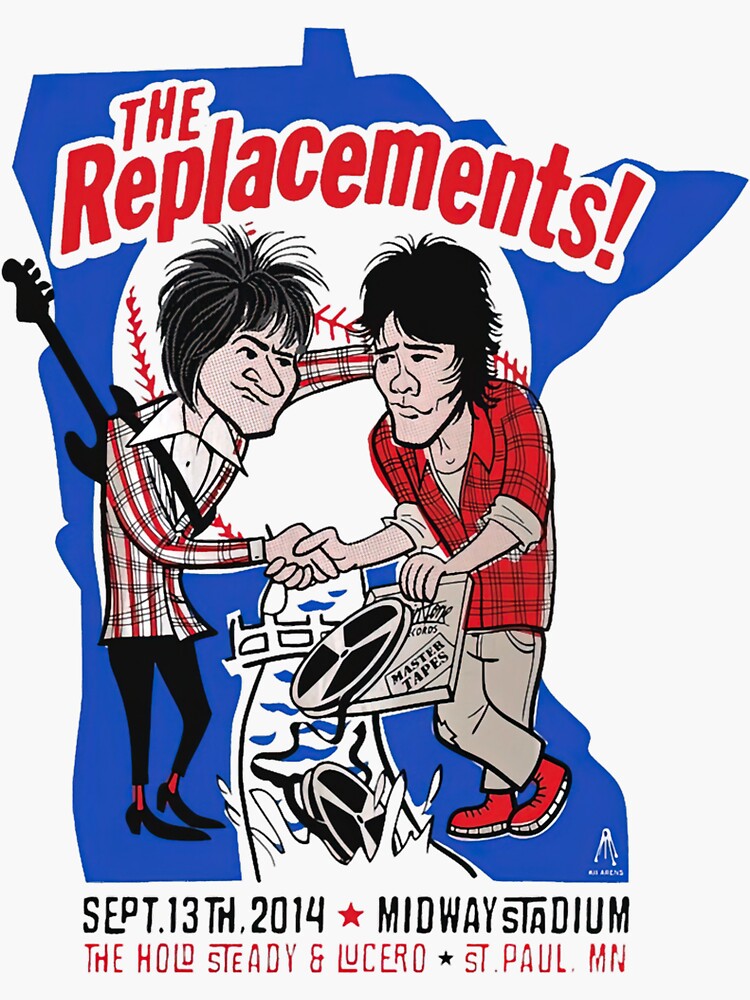 "The Replacements Midway Stadium Concert Tour Vintage " Sticker for ...