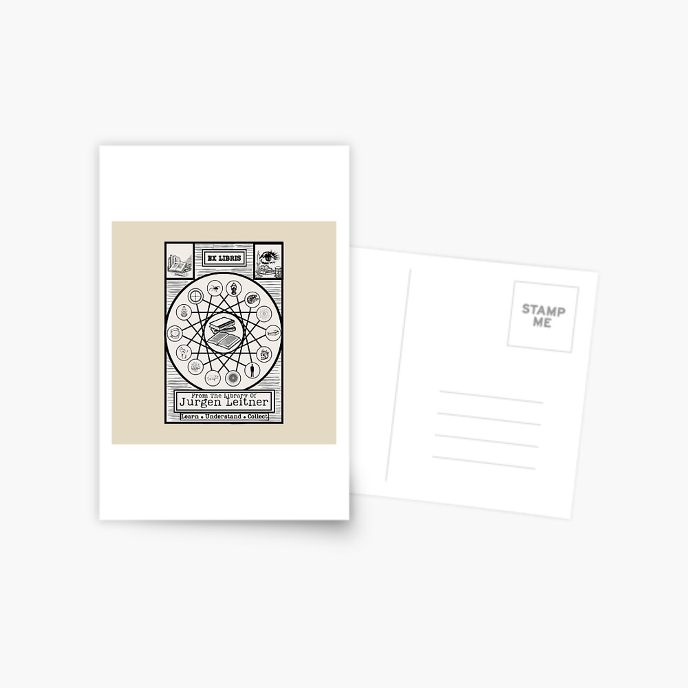 "Jurgen Leitner Bookkplate" Sticker for Sale by Chaosauce | Redbubble