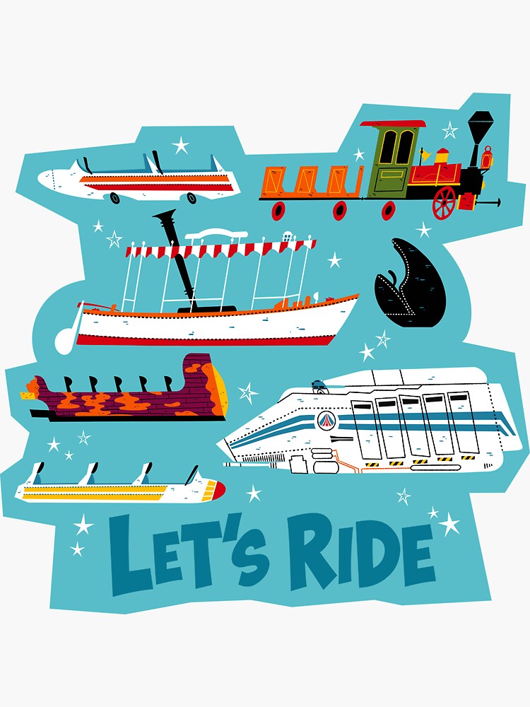 "Let's Ride! Park Vehicles of all Shapes and Sizes!" Sticker for Sale ...