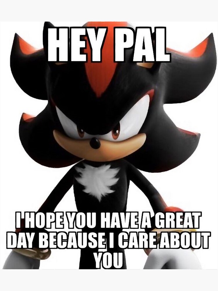 "Shadow the Hedgehog Hey Pal Meme" Sticker for Sale by Reetwarnick0 ...