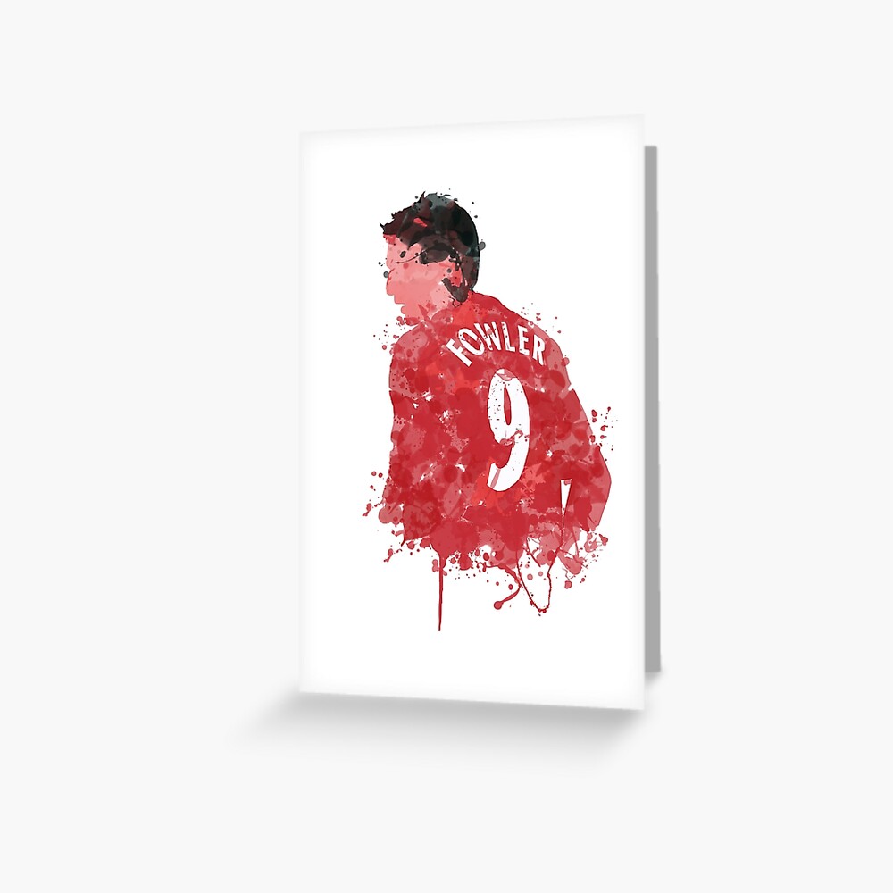 "Robbie Fowler Liverpool Legend Art" Greeting Card by FootballArcade ...