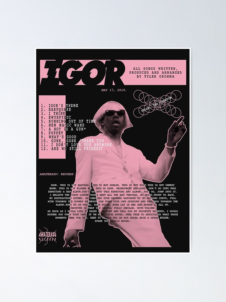 "Tyler The Creater - Igor Dance" Poster for Sale by JamezRichardson ...