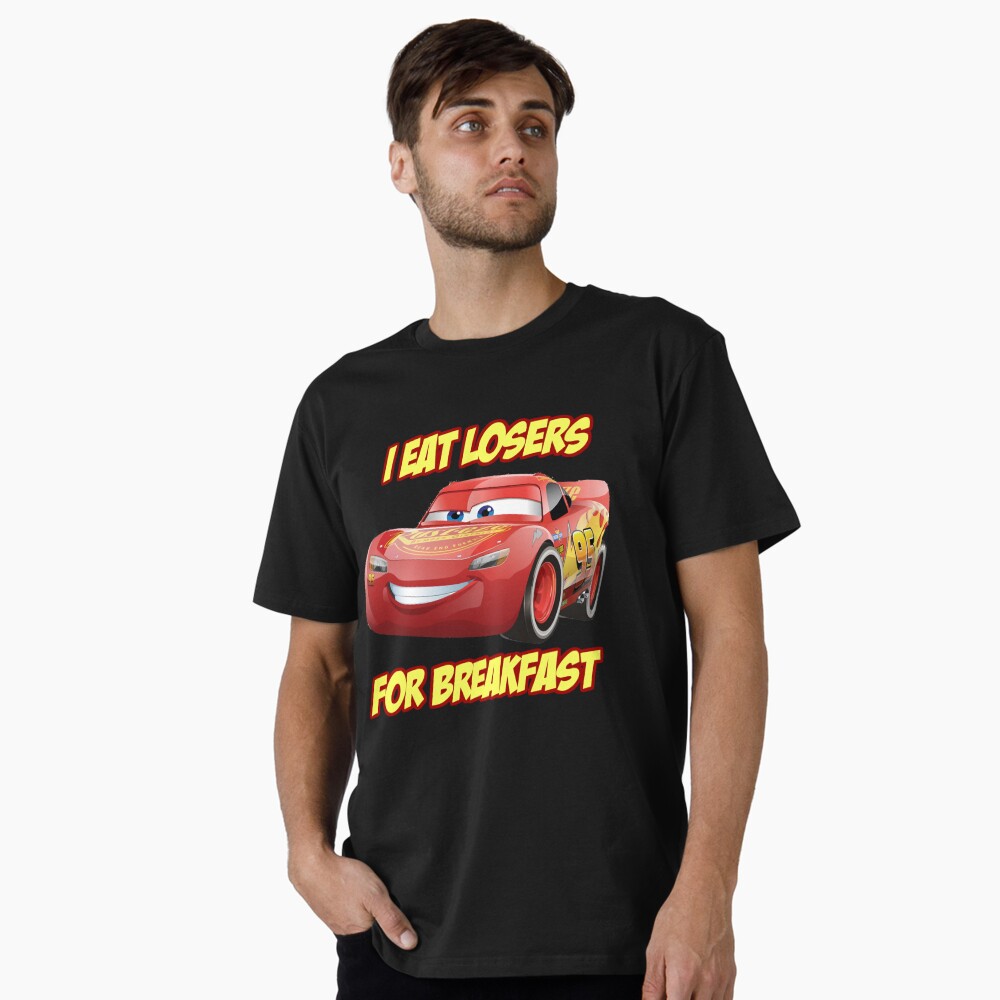 "Lightning Mcqueen from Cars, I Eat Losers For Breakfast" Sticker for ...