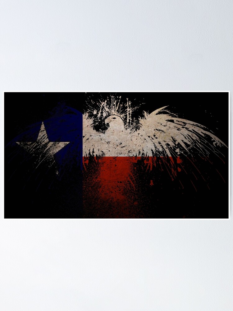 "Texas Flag Eagle" Poster for Sale by HoustonPhatz | Redbubble