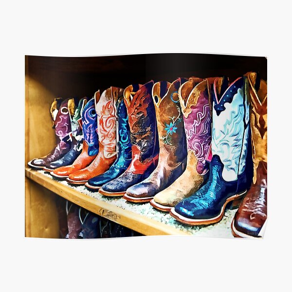 "Cowboy Boots" Poster for Sale by SudaP0408 | Redbubble