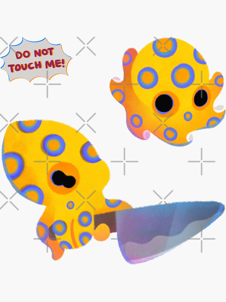 "Blue-ringed octopus - knife or bright" Sticker for Sale by pikaole ...