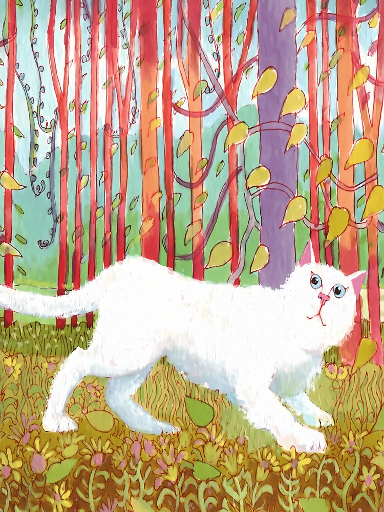 "David Hockney Cat Percy Digital Painting For Sale " Sticker for Sale ...