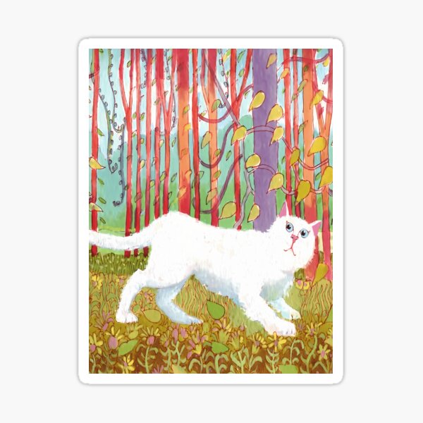 "David Hockney Cat Percy Digital Painting For Sale " Sticker for Sale ...