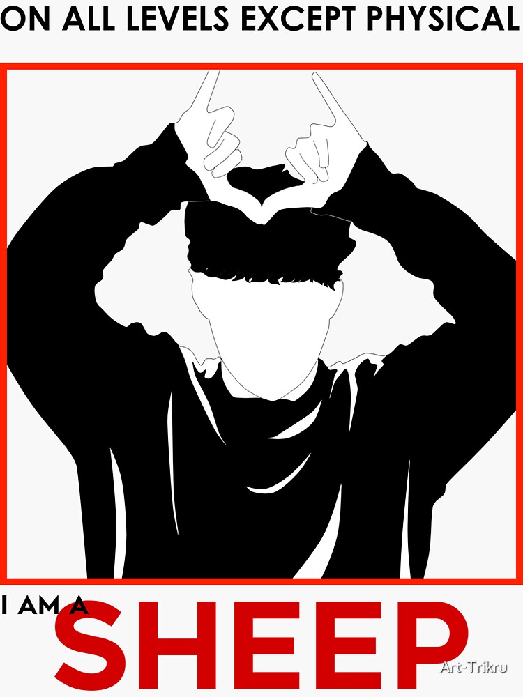 "EXO LAY SHEEP" Sticker for Sale by Art-Trikru | Redbubble