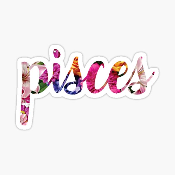 "pisces" Sticker for Sale by ekolinsky | Redbubble