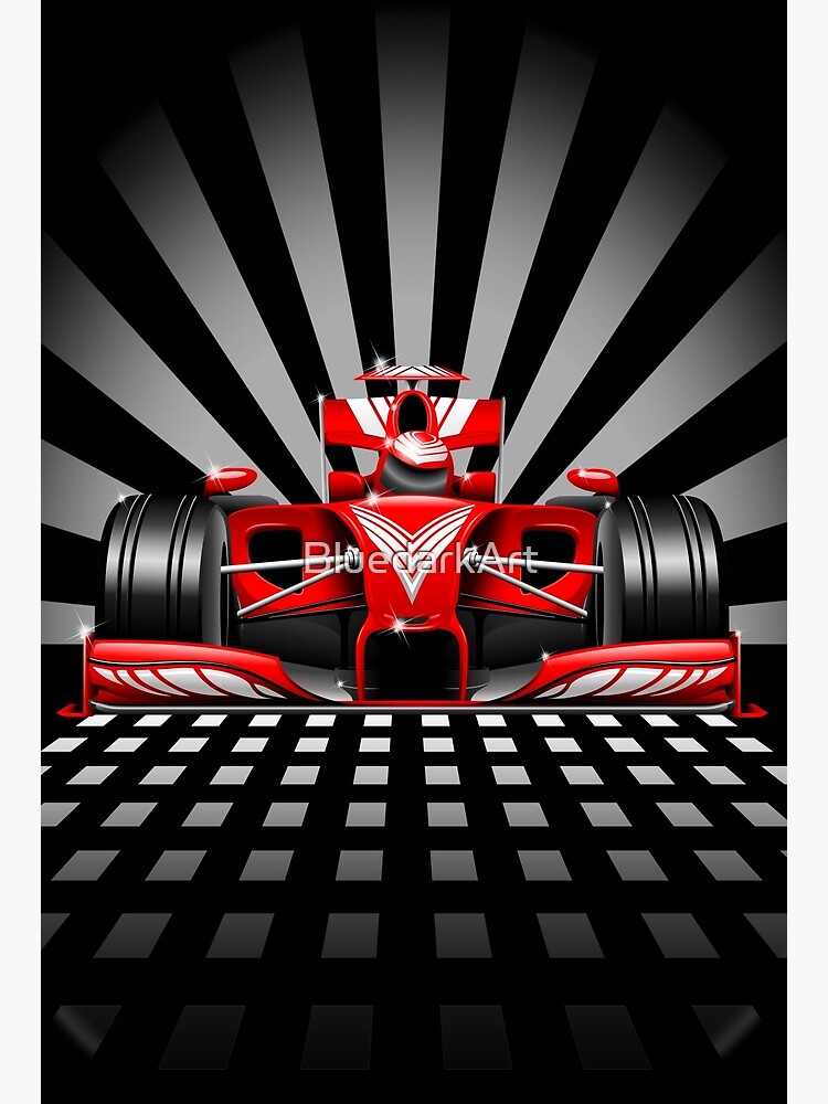 "Formula 1 Red Race Car" Poster for Sale by BluedarkArt | Redbubble