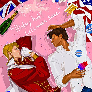 "History Huh? Red white and royal blue quote movie book" Sticker for ...