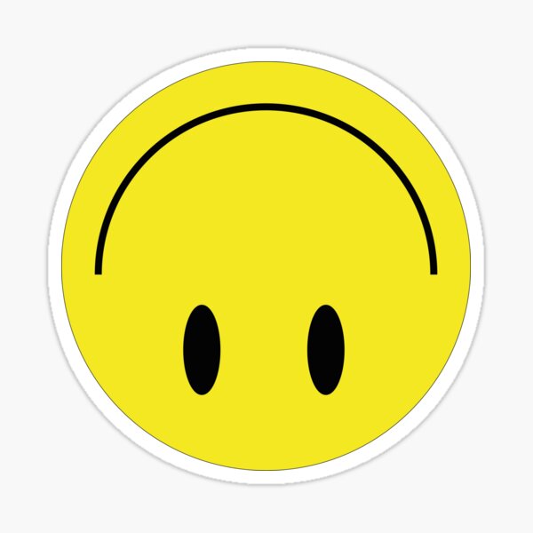Fake Happy Stickers | Redbubble