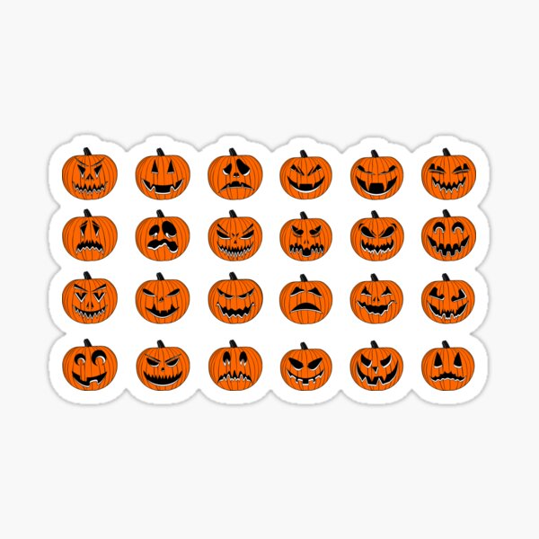 "Pumpkin Pattern Sticker Set - Redbubble Sticker" Sticker for Sale by ...