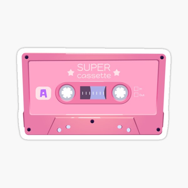 "Pink Casette Tape" Sticker for Sale by Aestheticartsrm | Redbubble