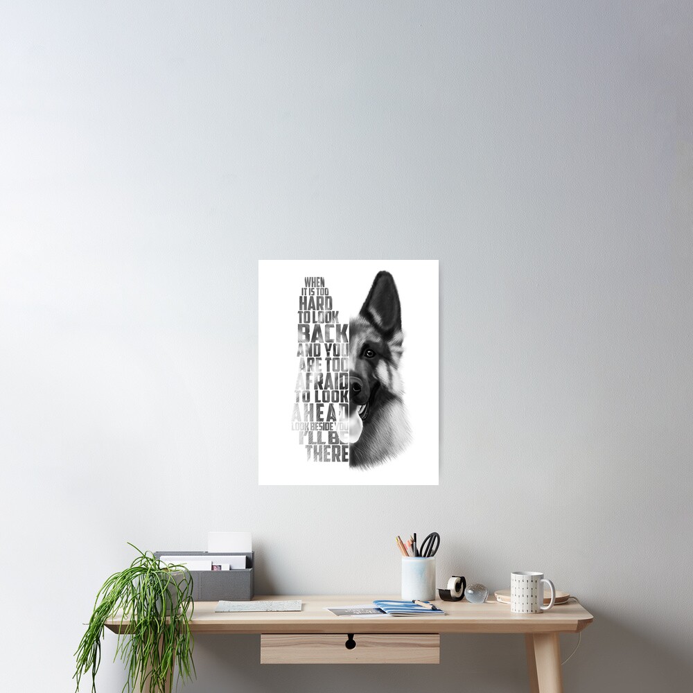 "German Shepherd Quote, German Shepherd Text, German Shepherd Black and ...