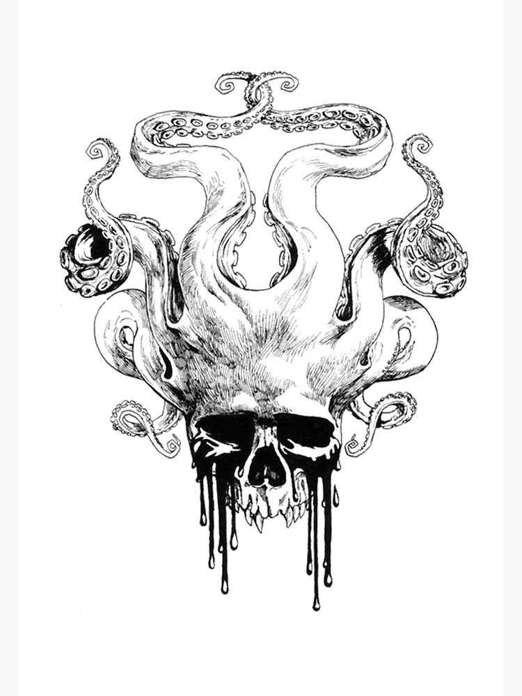 "Octopus Skull" Canvas Print for Sale by insertbreak | Redbubble