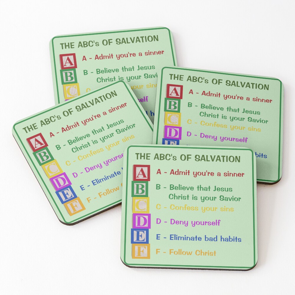 "The ABC's of Salvation" Sticker for Sale by GreatThouART | Redbubble