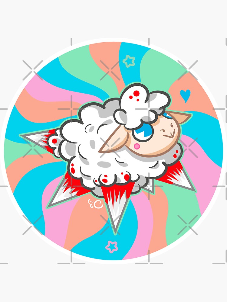 "trippy drippy - Nightmare Sheep" Sticker by Cocobot | Redbubble