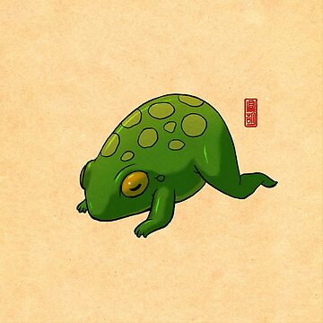 "cute yoga frog pose mandukasana mood illustration" Sticker for Sale by ...