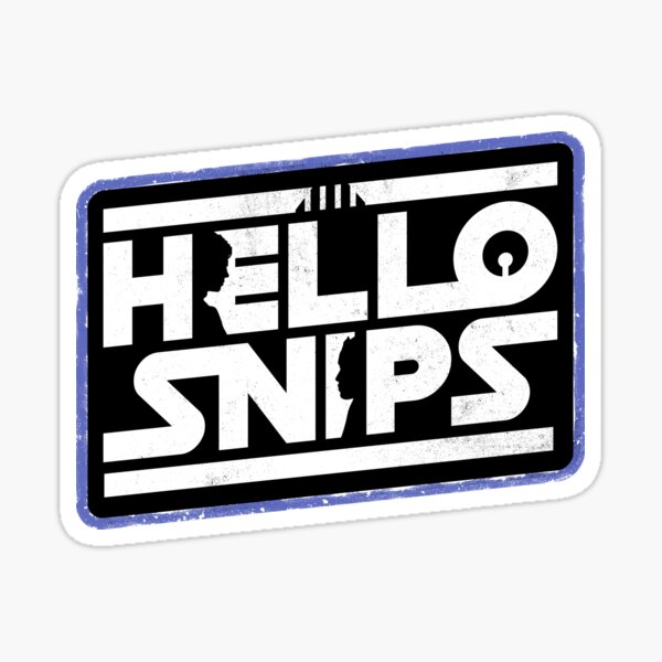 "Hello Snips" Sticker for Sale by therocketman | Redbubble