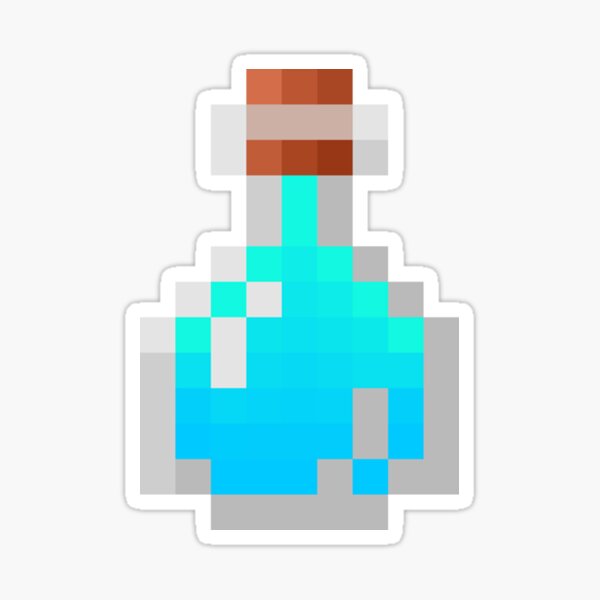 "Blue Minecraft potion" Sticker for Sale by piaty | Redbubble