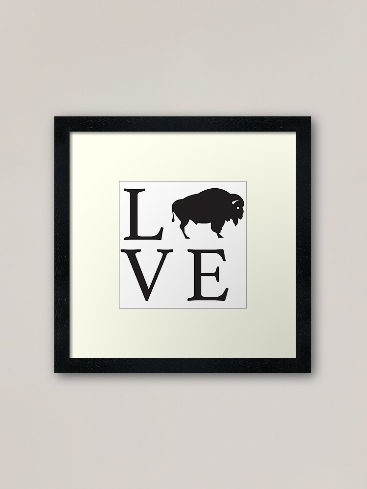 "Buffalove" Framed Art Print for Sale by blizzard77 | Redbubble