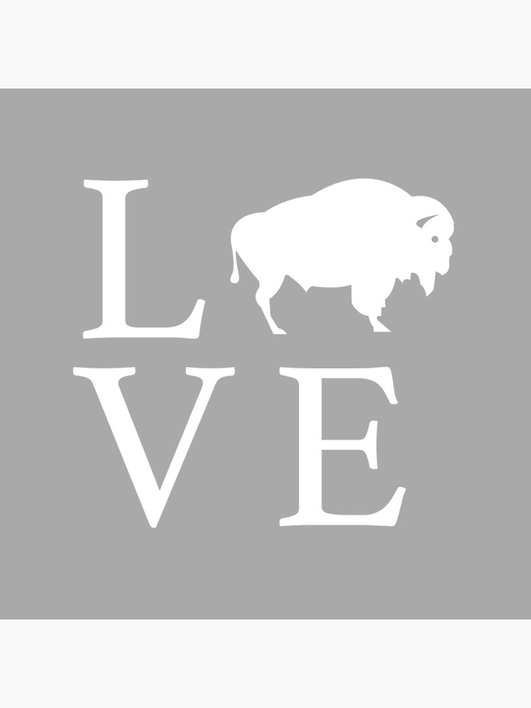 "Buffalove White" Throw Pillow by blizzard77 | Redbubble