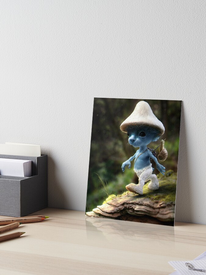 "Blue Smurf Cat meme, shailushai ,shailush mushroom cat " Art Board ...