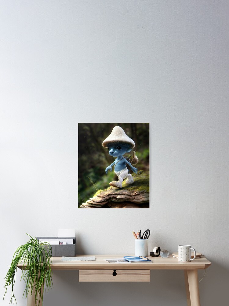 "Blue Smurf Cat meme, shailushai ,shailush mushroom cat " Poster for ...