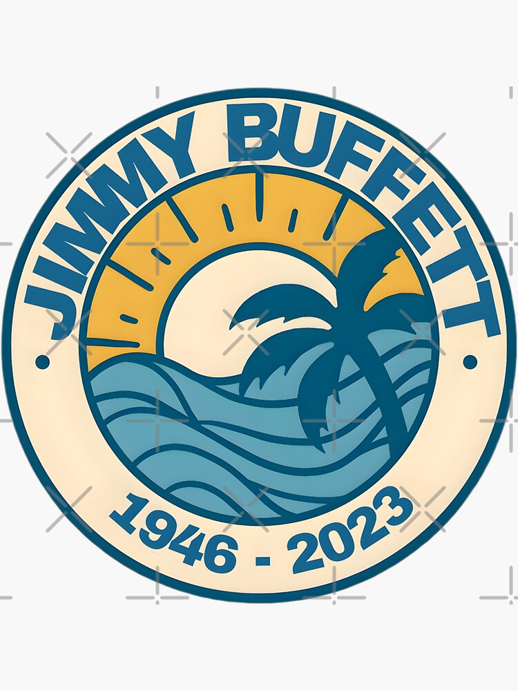"RIP Jimmy Buffett " Sticker for Sale by Deviantbubble | Redbubble