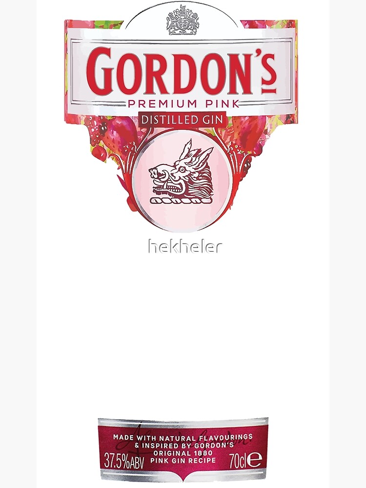 "Gordon's Pink Gin Label" Photographic Print for Sale by hekheler ...