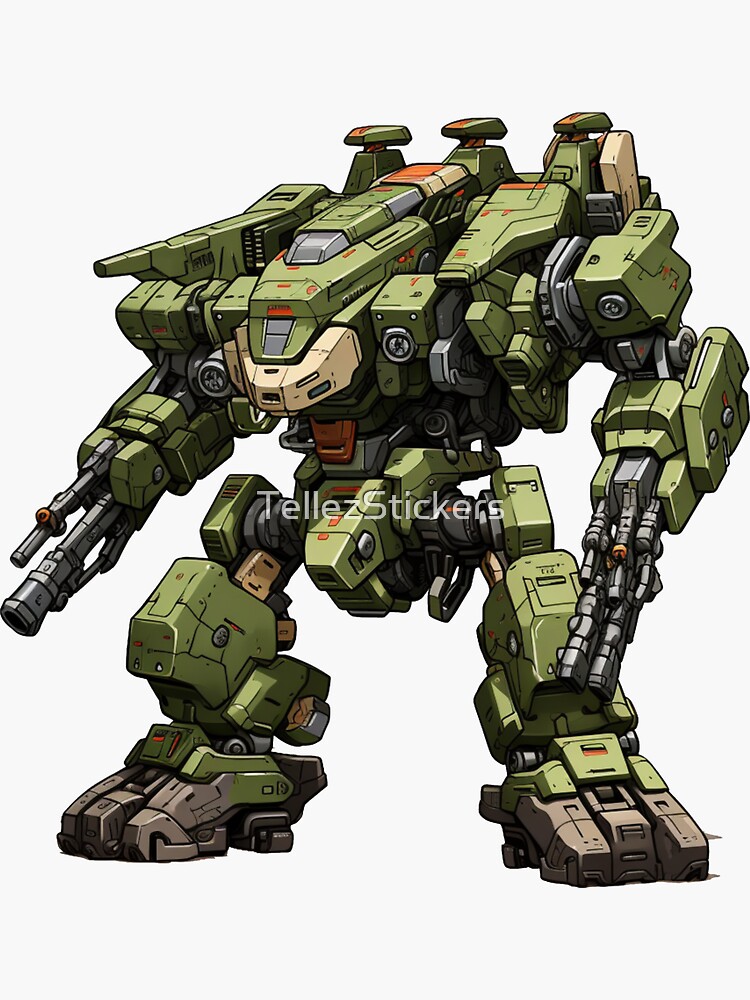 "Battle Mech" Sticker for Sale by TellezStickers | Redbubble