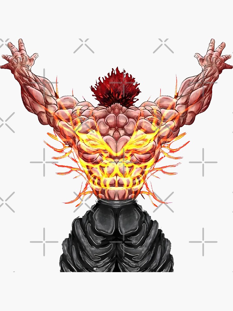 "Yujiro Hanma Gym" Sticker for Sale by yunamaliskova | Redbubble