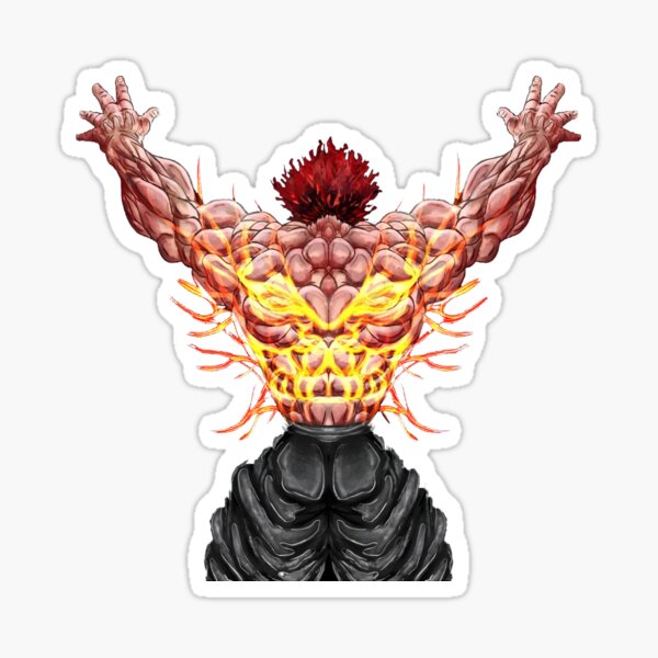 "Yujiro Hanma Gym" Sticker for Sale by yunamaliskova | Redbubble