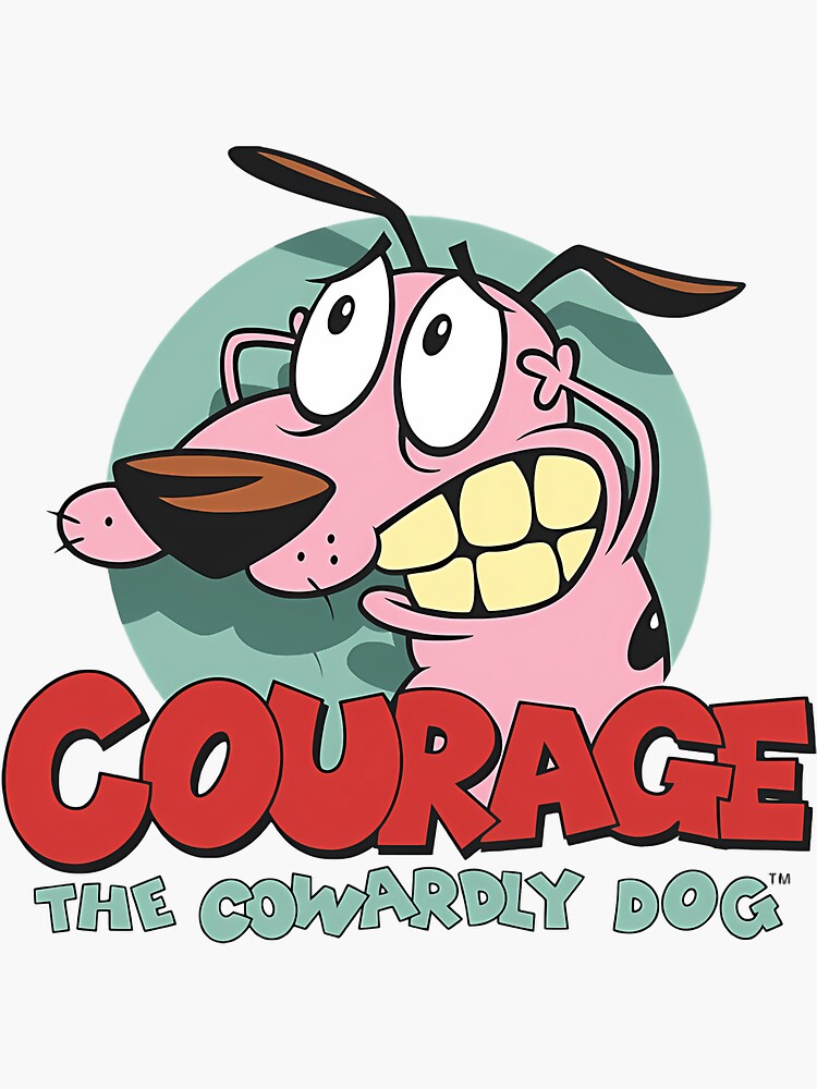 "Courage the Cowardly Dog , Courage the Cowardly Dog" Sticker for Sale ...