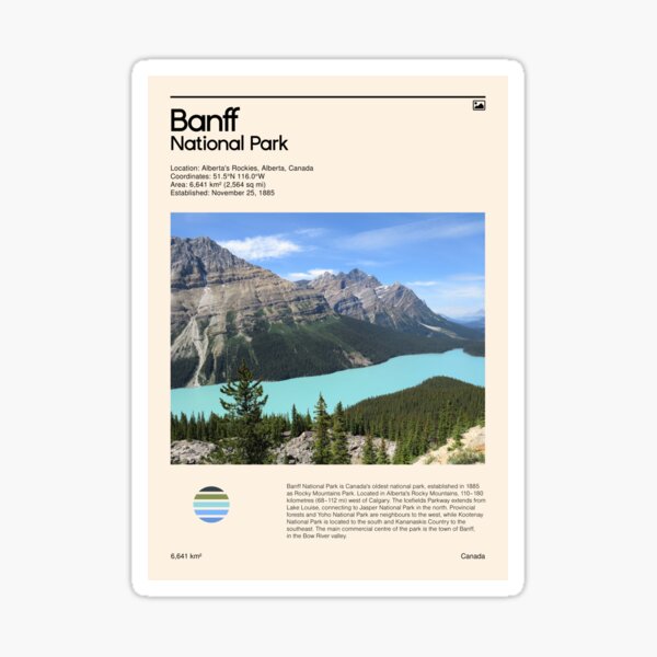 "Visit Banff National Park, Canada (Travel poster)" Sticker for Sale by ...