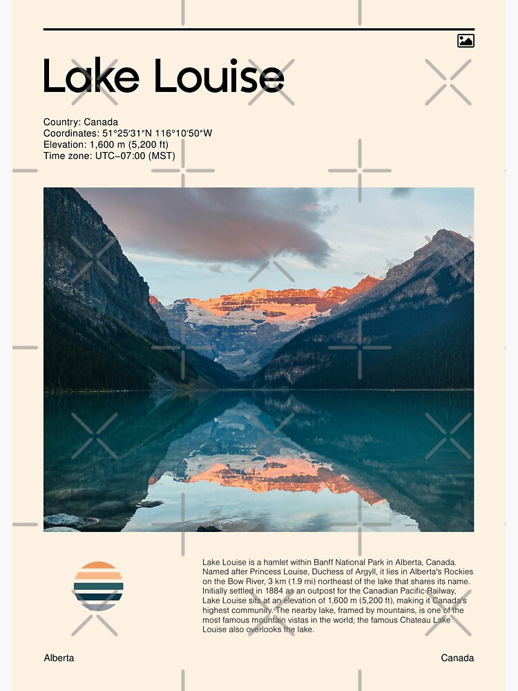 "Visit Lake Louise, Canada (Travel poster)" Sticker for Sale by RabbitK ...