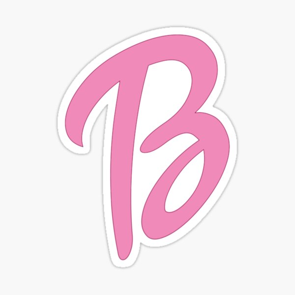 Pegatina for Sale con la obra «letra b de barbie» de MiaFoxa | Redbubble