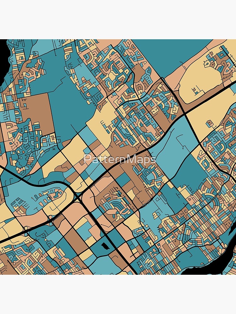 "Laval Map Pattern in Mid Century Pastel" Poster for Sale by ...