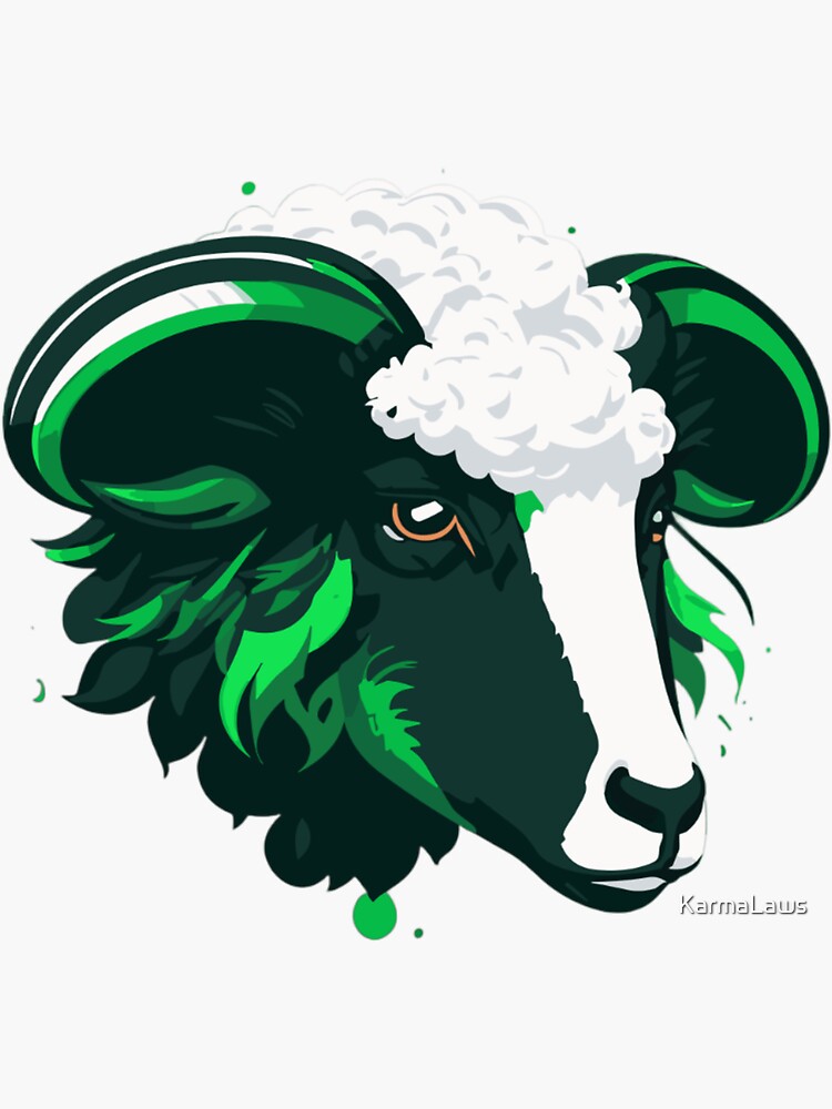 ""Mystical Ewe: A Studio Ghibli-Inspired Vector Art Logo"" Sticker for ...
