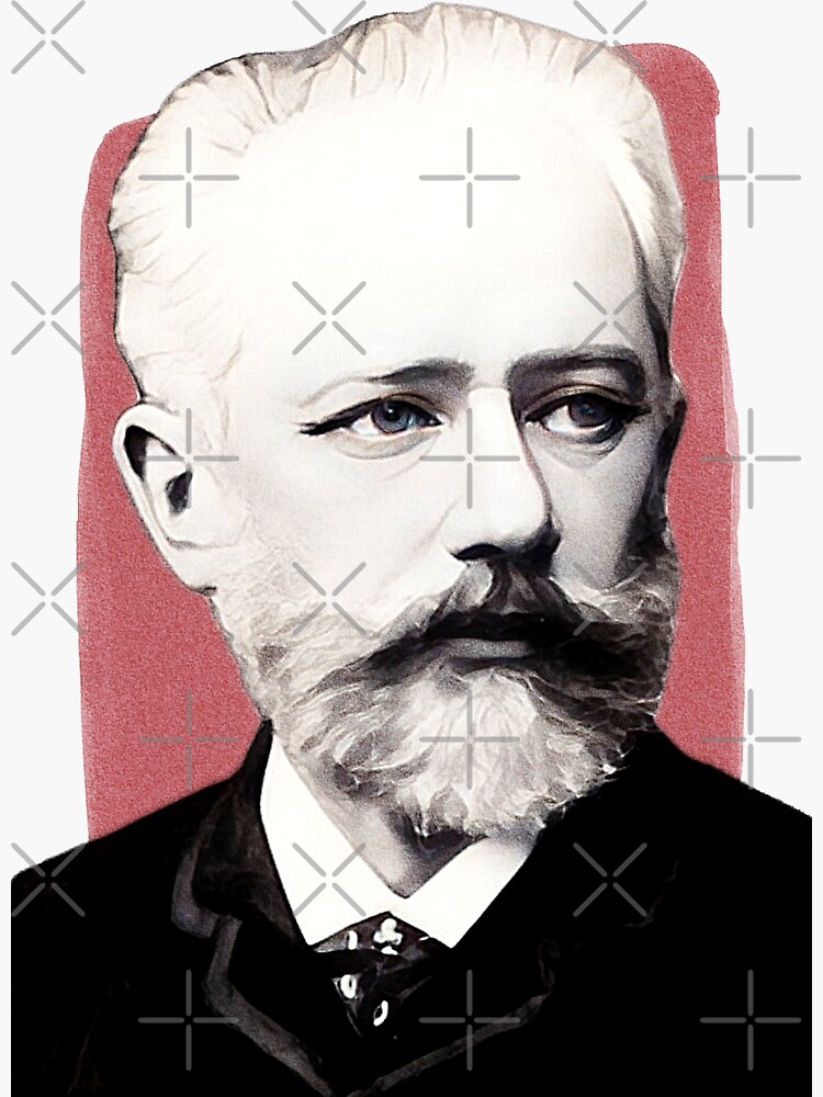 "Russian Composer Pyotr Ilyich Tchaikovsky - maroon - illustration ...