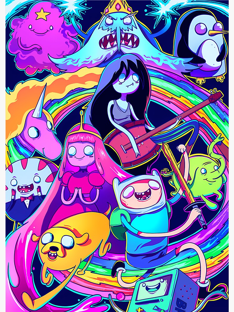 "Adventure Time!" Sticker for Sale by IanOrb98 | Redbubble
