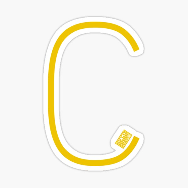 "Letter C Simple Thin Clean Minimalist Line Initial" Sticker by ...