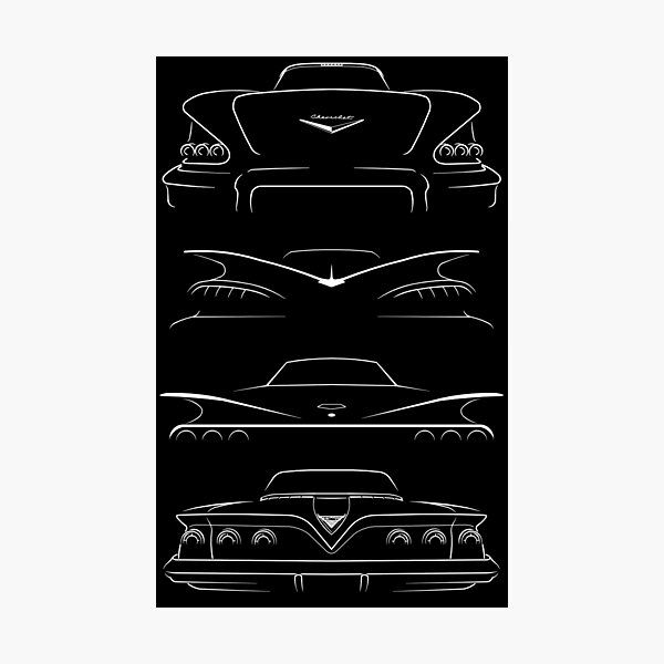 "Evolution of the Impala (1958-1961) - Stencil" Photographic Print for ...